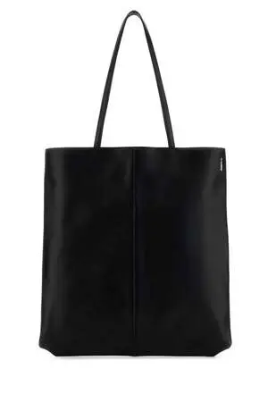 JIL SANDER Leather Linea Shopping Bag - Black