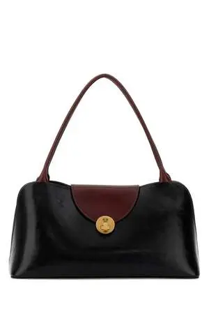 Versace Leather Medium Shoulder Bag - Black