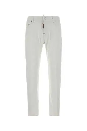 Dsquared2 Stretch Denim Slim Twist Jeans - White
