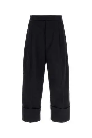 Thom Browne Navy Cotton Wide-leg Pant