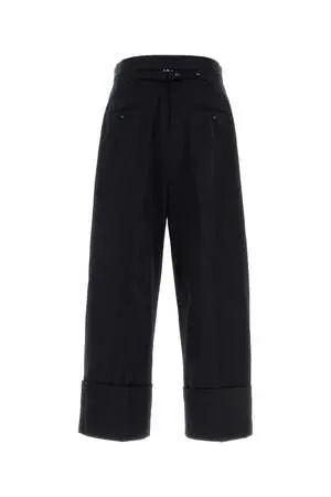 Thom Browne Navy Cotton Wide-leg Pant
