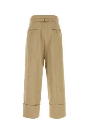 Thom Browne Beige Cotton Wide-leg Pant