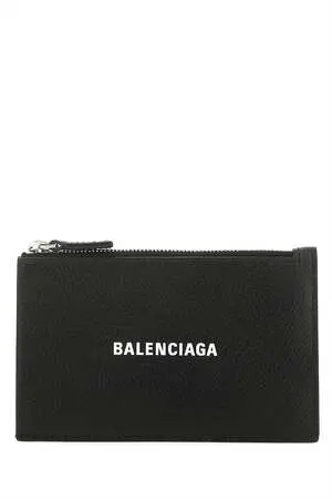Balenciaga Leather Card Holder - Black