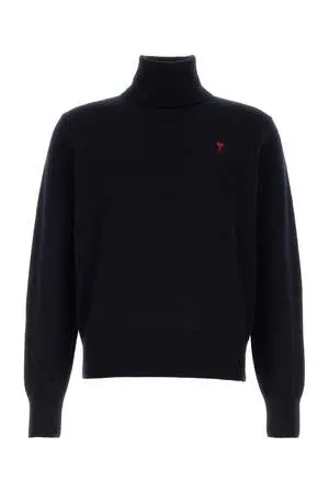 AMI Paris Midnight Wool Sweater - Blue