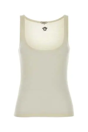 Versace Cream Wool Tank Top - Yellow