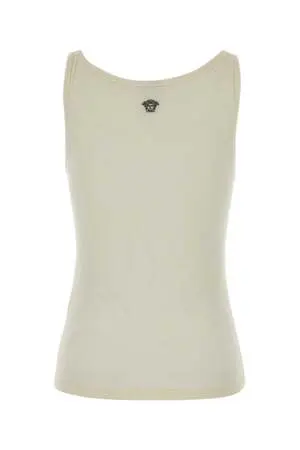 Versace Cream Wool Tank Top