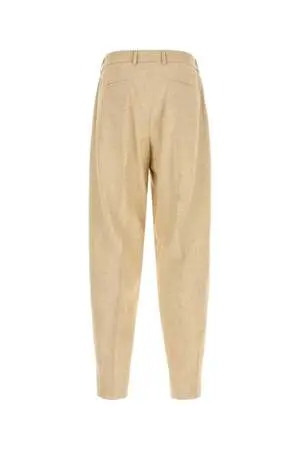 Dolce & Gabbana Sand Tweed Wide-leg Pant