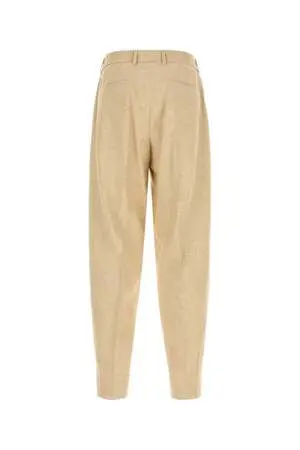 Dolce & Gabbana Sand Tweed Wide-leg Pant