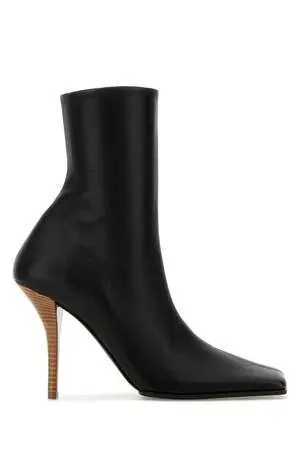 Alaïa Leather Ankle Boots - Black