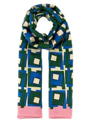 Miu Miu Printed Silk Foulard - Multicolor