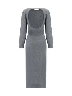 Givenchy Cashmere Long Knit Dress - Gray