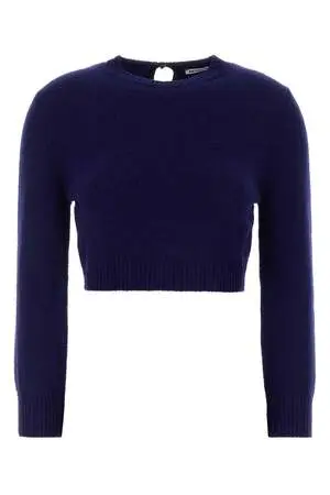 JIL SANDER Wool Blend Sweater - Blue