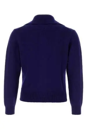 JIL SANDER Wool Blend Cardigan - Blue