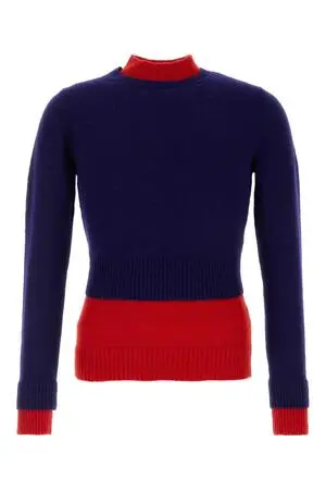 JIL SANDER Two-tone Wool Blend Sweater - Multicolor