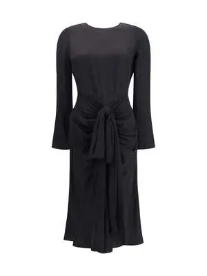 Alaïa Draped Viscose Dress - Black