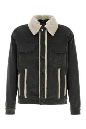 Fendi Dark Grey Velvet Jacket - Gray