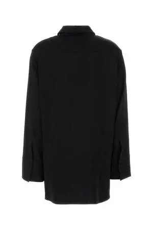 JIL SANDER Satin Oversize Shirt - Black