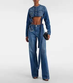 JEAN PAUL GAULTIER Cropped Denim Jacket