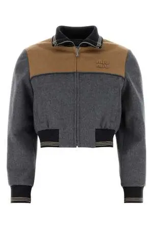 Miu Miu Two-tone Velour Jacket - Multicolor