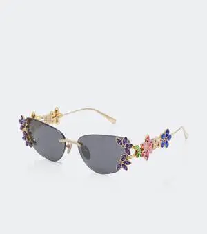 Dolce & Gabbana Crystal-embellished Cat-eye Sunglasses