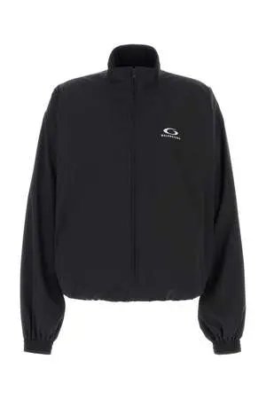 Balenciaga Stretch Polyester Oversize Jacket - Black