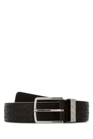 Bottega Veneta Dark Leather Belt - Brown
