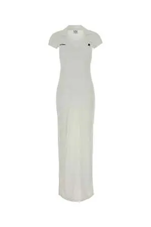COURREGES Polyester Polo Dress - White