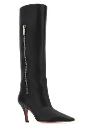 Amina Muaddi Leather Mona Boots
