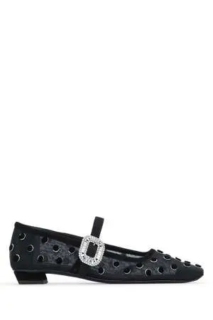 ROGER VIVIER Belle Vivier Embellished Mesh Babies - Multicolor