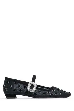 ROGER VIVIER Belle Vivier Embellished Mesh Babies - Multicolor