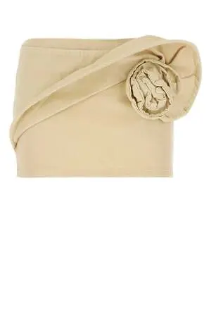Magda Butrym Cream Denim Mini Skirt - Yellow