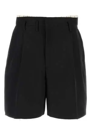 MAISON MARGIELA Wool Bermuda Shorts - Black