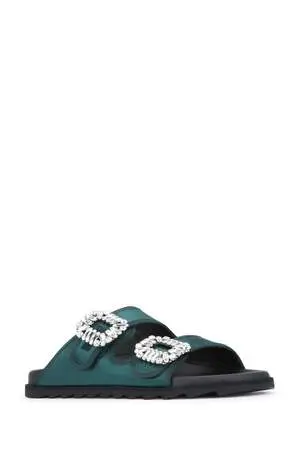 ROGER VIVIER Slidy Viv Strass Mule - Multicolor