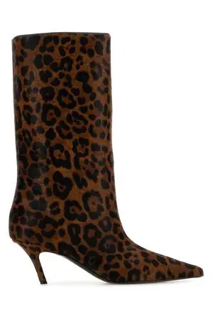 Amina Muaddi Printed Calf Hair Fiona Boots - Multicolor