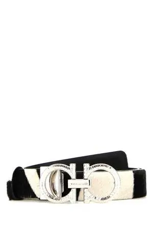 FERRAGAMO Printed Calf Hair Reversible Belt - Multicolor