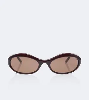 Magda Butrym Oval Acetate Sunglasses - Brown