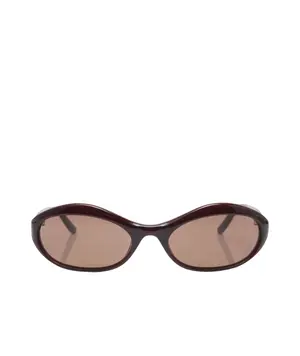 Magda Butrym Oval Acetate Sunglasses - Brown