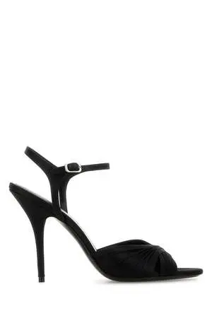 Balenciaga Satin Dynastie Sandals - Black