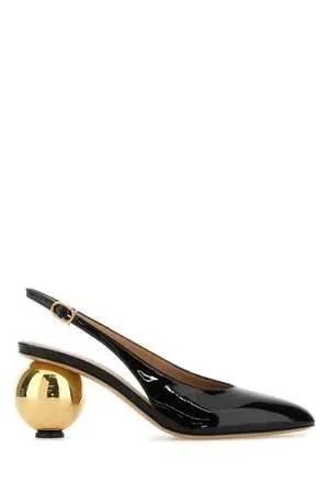 FERRAGAMO Leather Tessie 70 Pumps - Black
