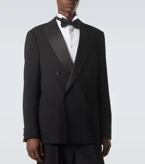 Giorgio Armani Virgin Wool Tuxedo Blazer