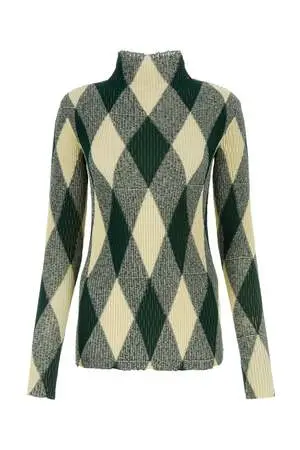 Burberry Cotton And Mulberry Silk Sweater