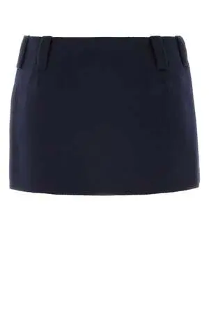 Miu Miu Wool Blend Mini Skirt