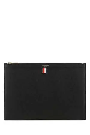 Thom Browne Leather Document Holder - Black