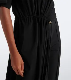 Sportmax Asymmetric Draped Jersey Top