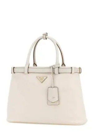 Prada Canvas Shopping Bag - White