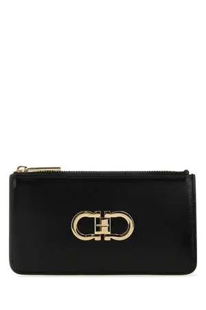 FERRAGAMO Leather Wallet - Black