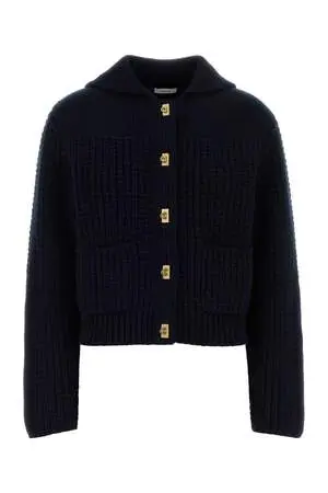 FERRAGAMO Wool Blend Cardigan - Blue