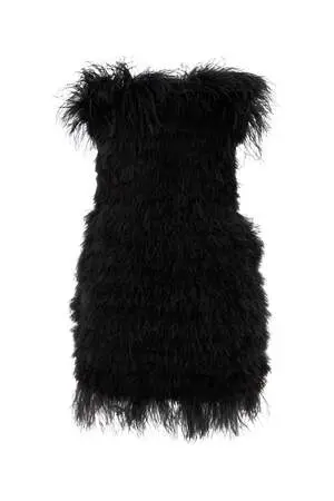 Sportmax Embroidered Polyester Mini Dress - Black