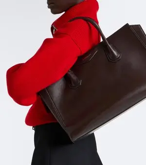 Givenchy Antigona Catchall Medium Leather Tote Bag - Brown