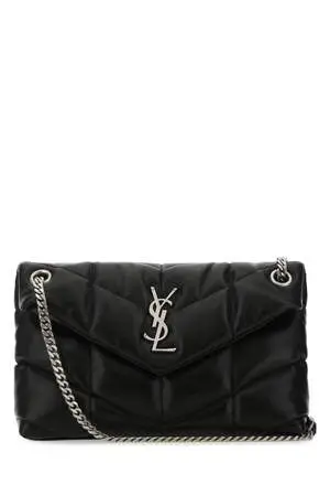 Saint Laurent Nappa Leather Puffer Shoulder Bag - Black